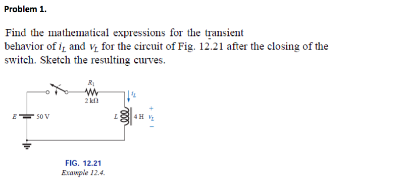 Find the mathematical expressions for the transient | Chegg.com