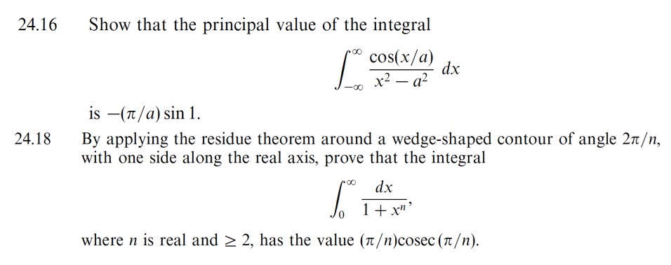 Solved 24.16 Show that the principal value of the integral | Chegg.com