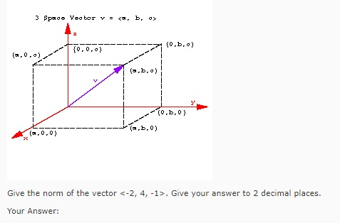 Solved Give the norm of the vector Give | Chegg.com
