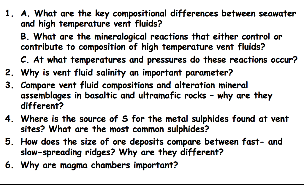 Solved 1. A. What are the key compositional differences | Chegg.com