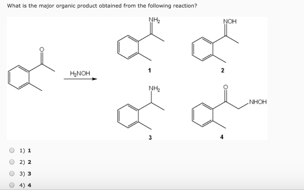 Solved What is the major organic product obtained from the | Chegg.com