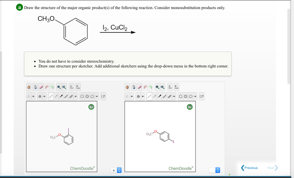 Solved Draw the structure of the major organic product(s) of | Chegg.com