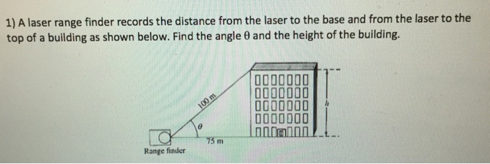 Solved A laser range finder records the distance from the | Chegg.com