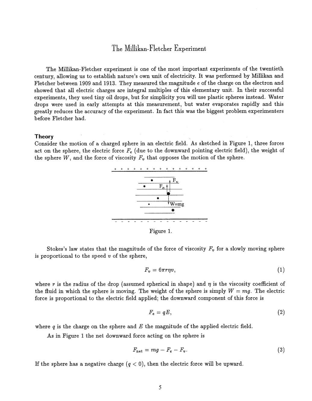 Solved 1. The working formula for the electric charge | Chegg.com