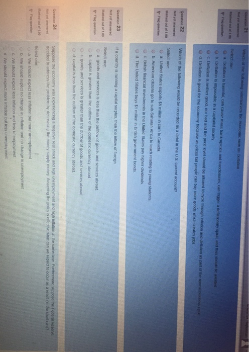 Which of the following summarizes the economic view | Chegg.com