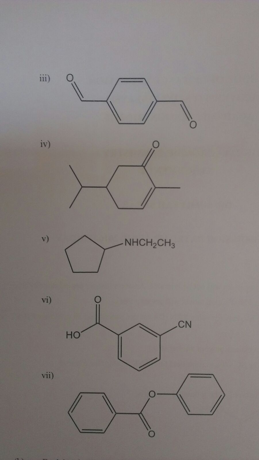 Solved 1. (a) Give IUPAC names for the following structures: | Chegg.com