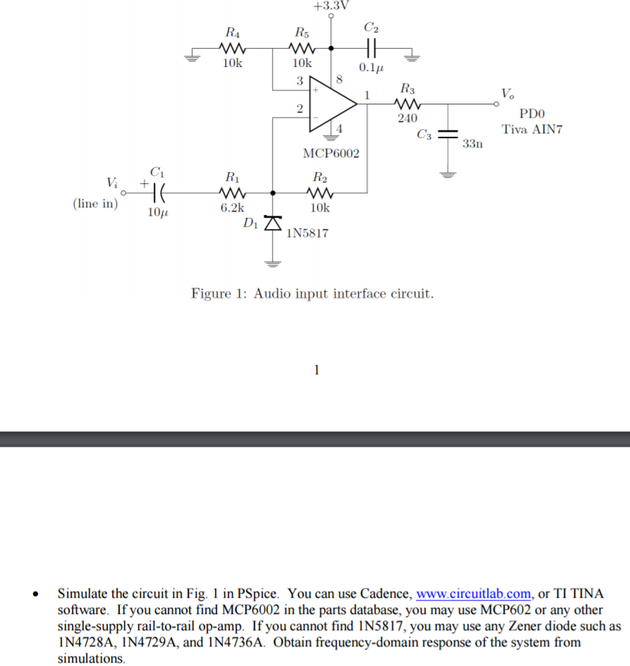 Solved Simulate the circuit in Fig. 1 in PSpice. You can | Chegg.com