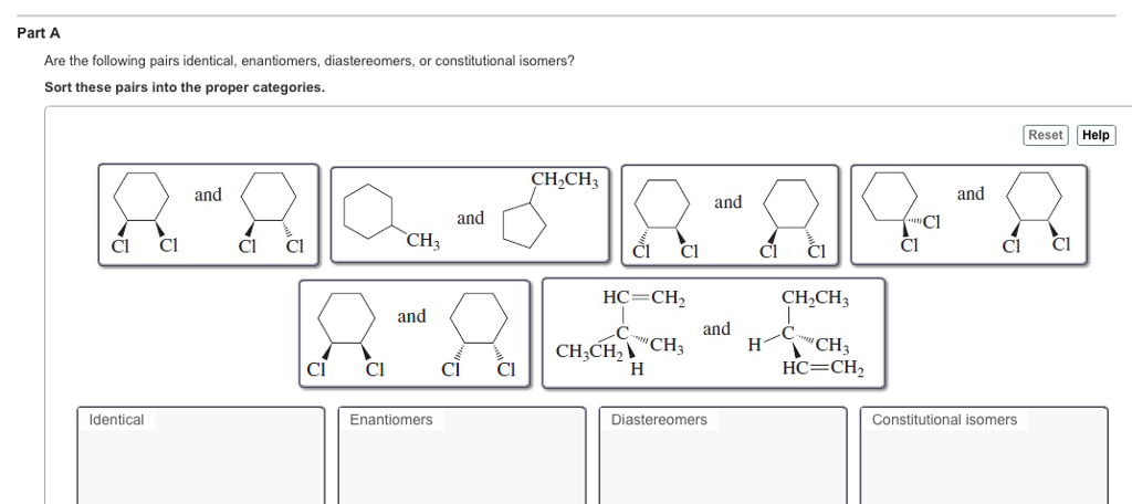 Solved Are the following pairs identical, enantiomers, | Chegg.com