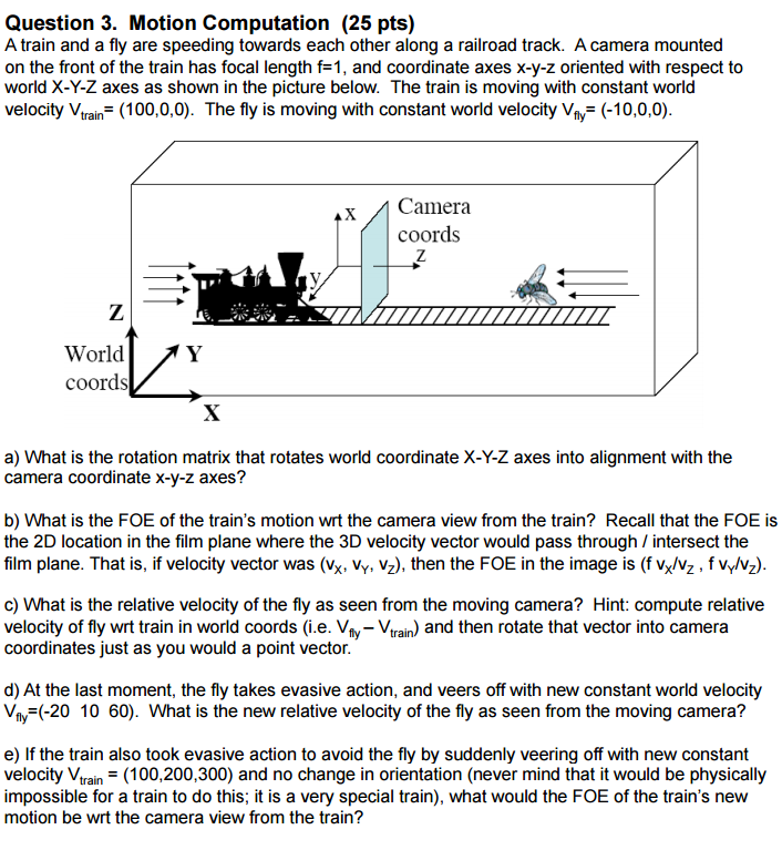 A train and a fly are speeding towards each other | Chegg.com