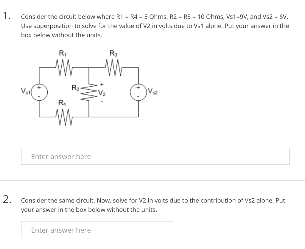 Solved 1. Consider the circuit below where R1 = R4 = 5 Ohms, | Chegg.com