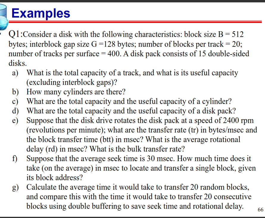 Solved Examples Q1consider A Disk With The Following
