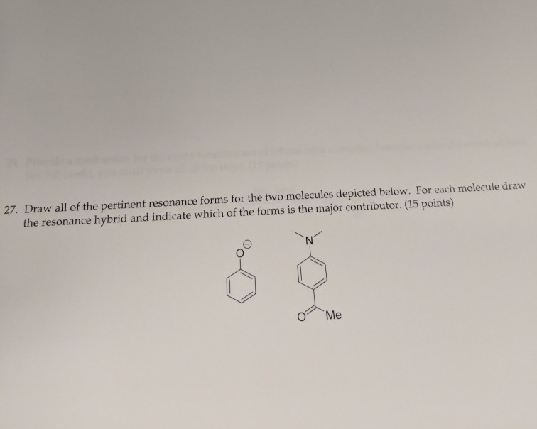 Solved Draw all of the pertinent resonance forms for the two | Chegg.com