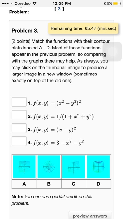 Solved Match the functions with their contour plots labeled | Chegg.com