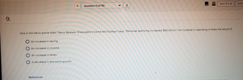 Solved KQuestion 3 (of 10) 3. The components of aggregate | Chegg.com