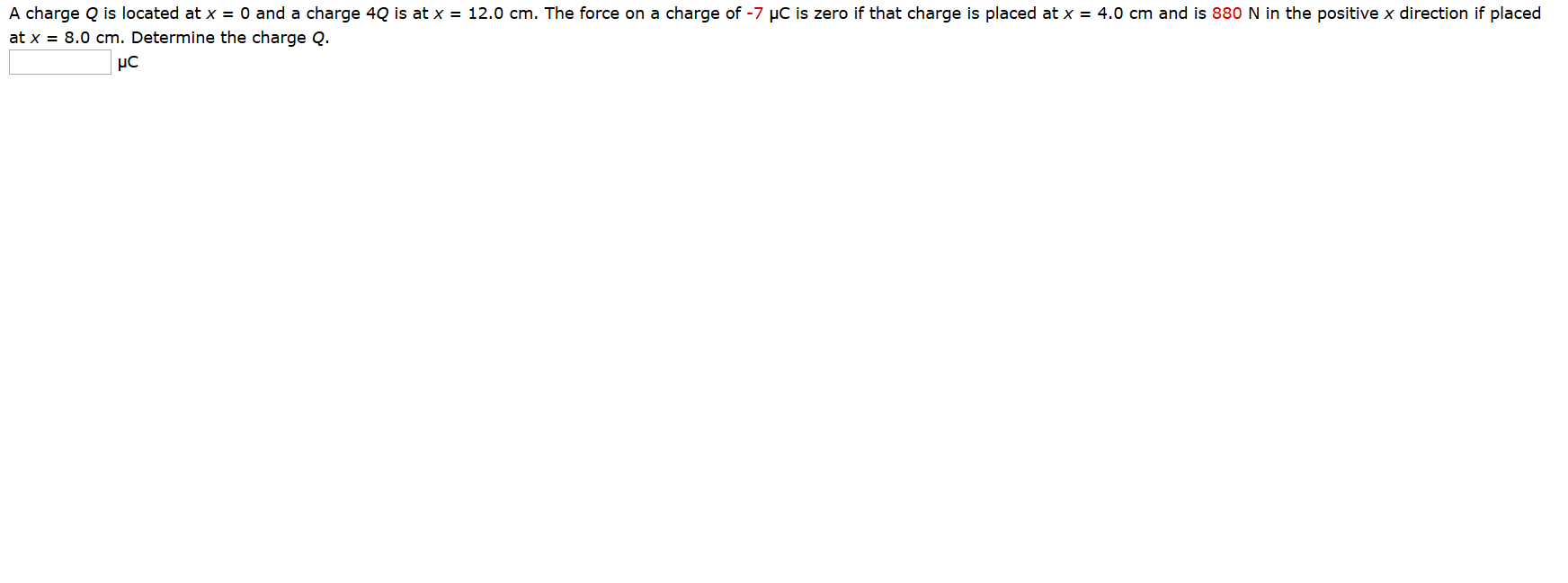 Solved: A Charge Q Is Located At X = 0 And A Charge 4Q Is ... | Chegg.com