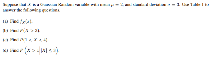 Solved Suppose That X Is A Gaussian Random Variable With 5723