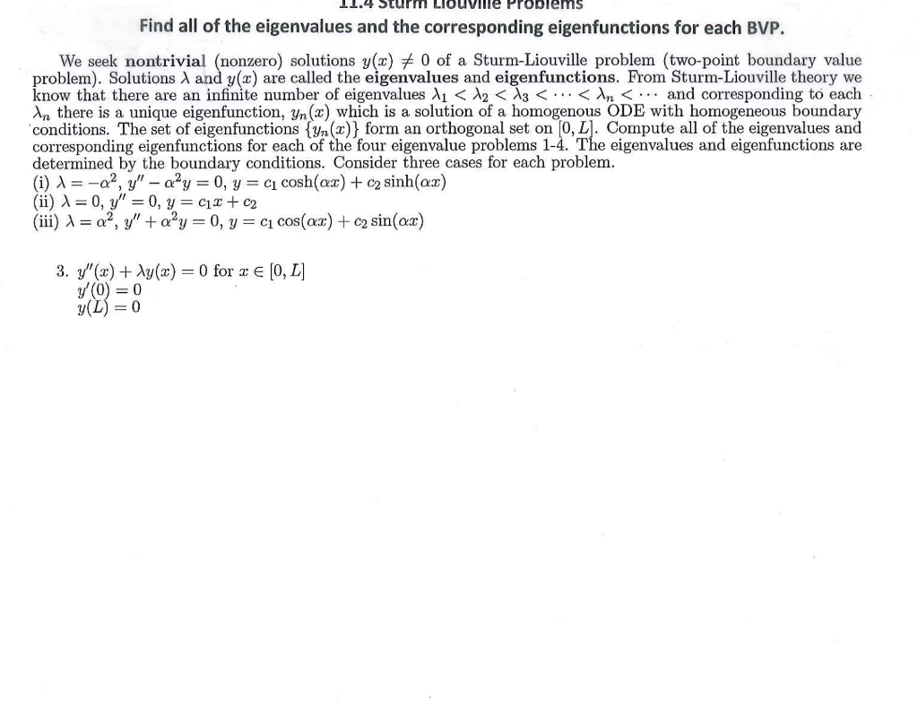 Solved Find All Of The Eigenvalues And The Corresponding