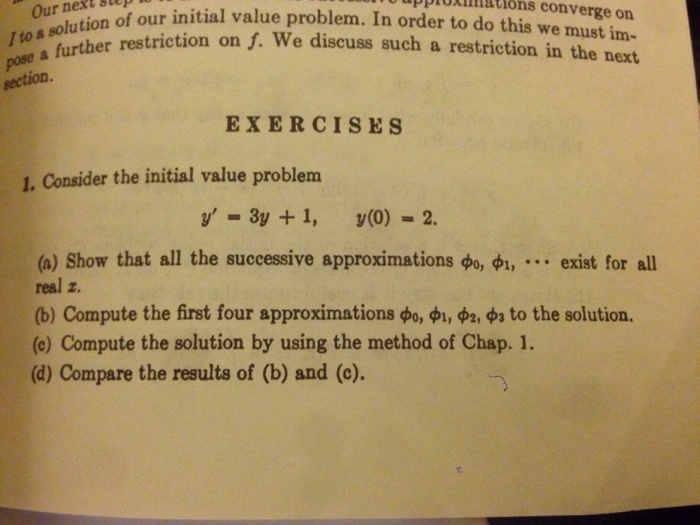 Solved Show that all the successive approximations exist | Chegg.com