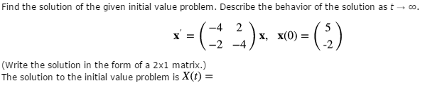 Solved Find the solution of the given initial value problem. | Chegg.com