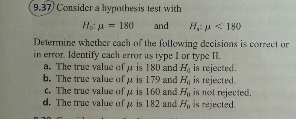 Solved Consider a hypothesis test with H_0: mu = 180 and | Chegg.com