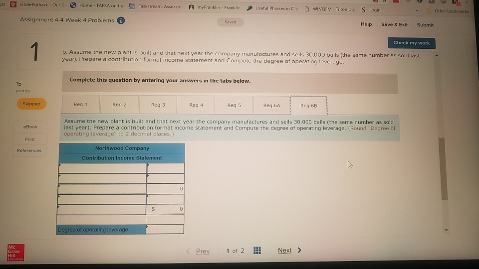 Solved Assignment 4-4 Week 4 Problems G Help Save & Exit | Chegg.com