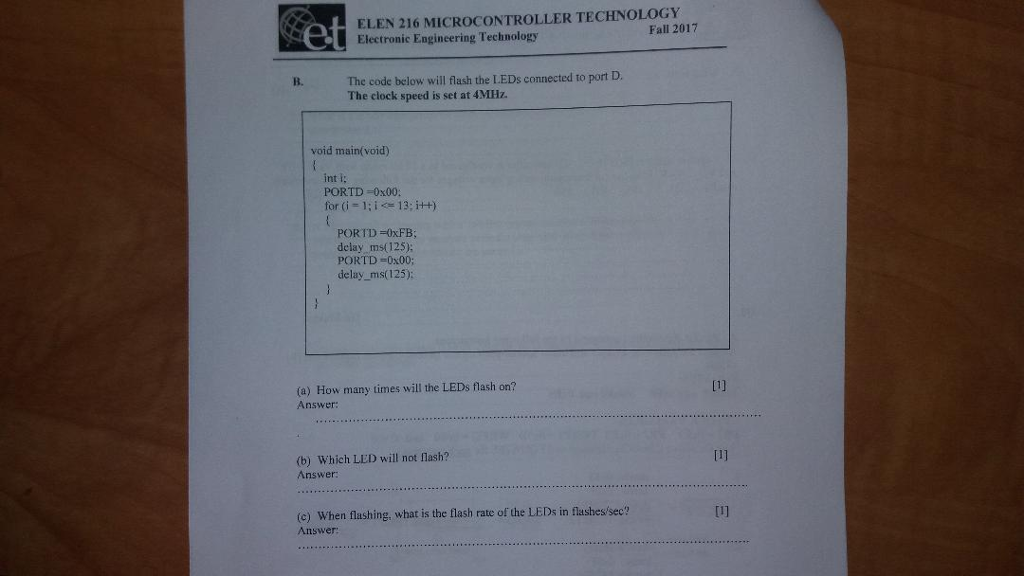 Solved *(Need some help with this microcontroller question, | Chegg.com