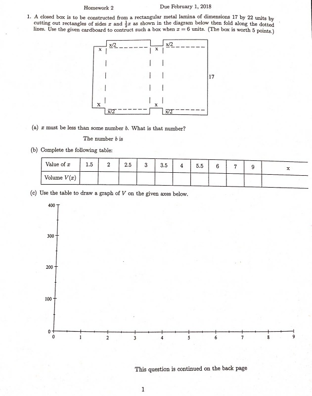 Solved Homework 2 Due February 1, 2018 1. A closed box is to | Chegg.com