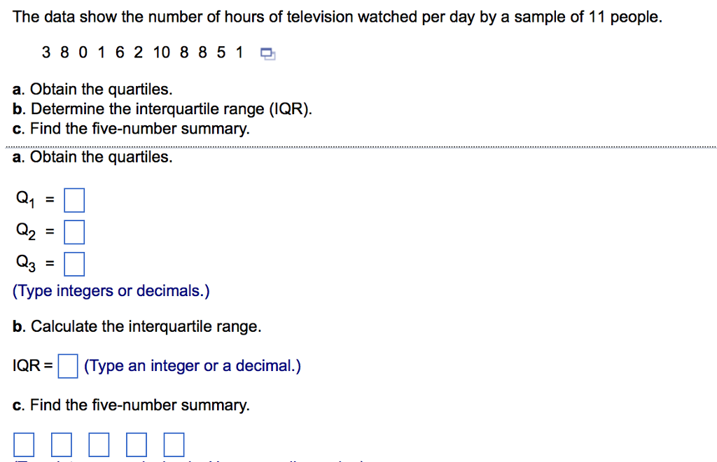 Solved The data show the number of hours of television | Chegg.com