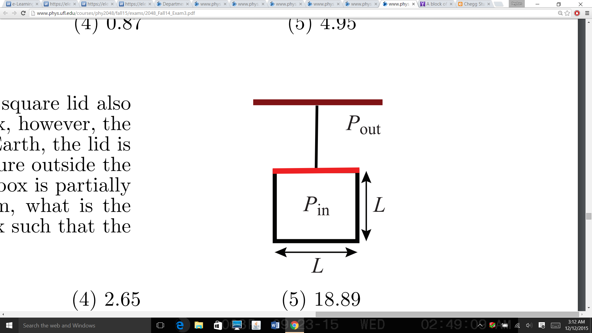 Solved A cubical metal box with sides of mass M and length L | Chegg.com