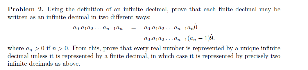 Solved Problem 2. Using the definition of an infinite | Chegg.com