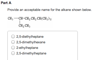 Solved Provide an acceptable name for the alkane shown | Chegg.com