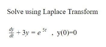 Solved Solve using Laplace Transform | Chegg.com