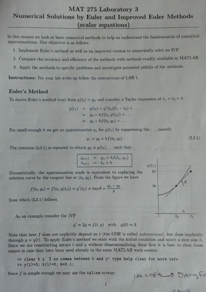 Solved Need To Do Problem 1 A C In Mat Lab The Objective Is