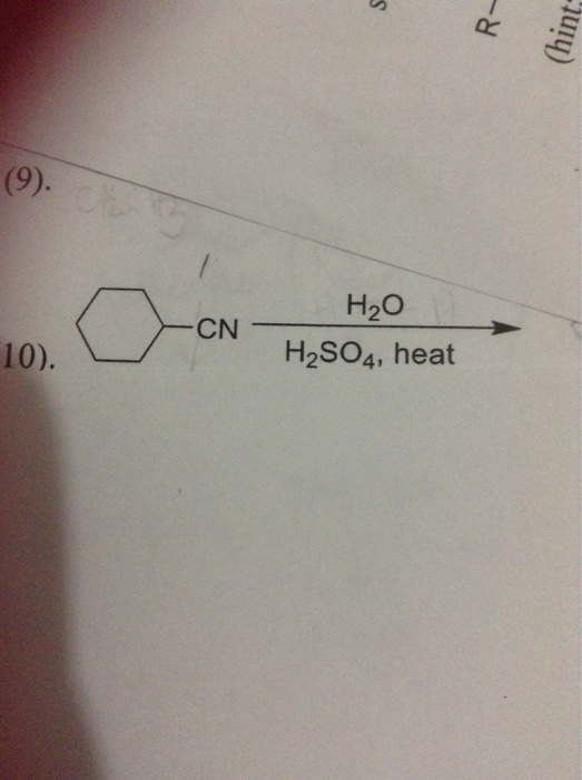 Solved H2O H2SO4, heat | Chegg.com