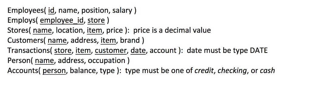 Solved Employees( id, name, position, salary) Employs( | Chegg.com