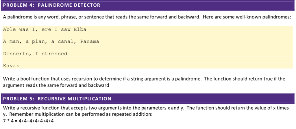 Solved Problem 4 Palindrome Detector A Palindrome Is Any