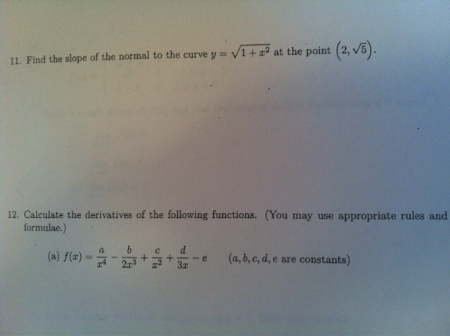Solved Calculate the derivatives of the following functions. | Chegg.com