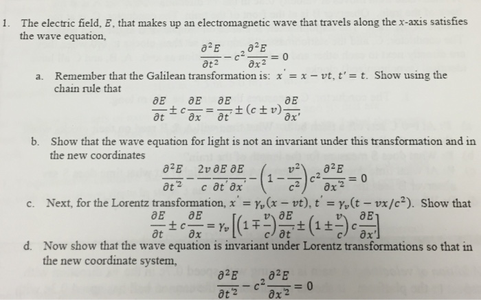 Solved The electric field, E, that makes up an | Chegg.com