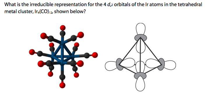 Solved What is the irreducible representation for the 4 dz^2 | Chegg.com