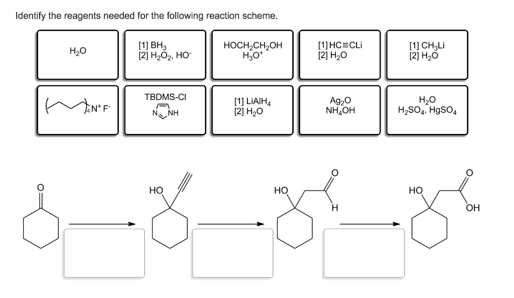 Solved Identify the reagents needed for the following | Chegg.com