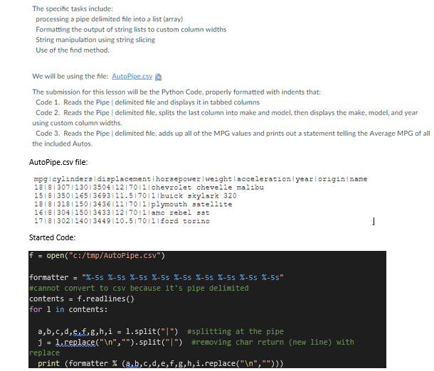 Solved The specific tasks include: processing a pipe | Chegg.com