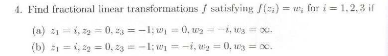 Solved Find Fractional Linear Transformations F Satisfying