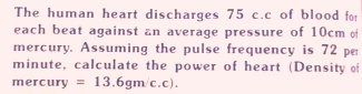 Solved The human heart discharges 75 c.c of blood for each | Chegg.com