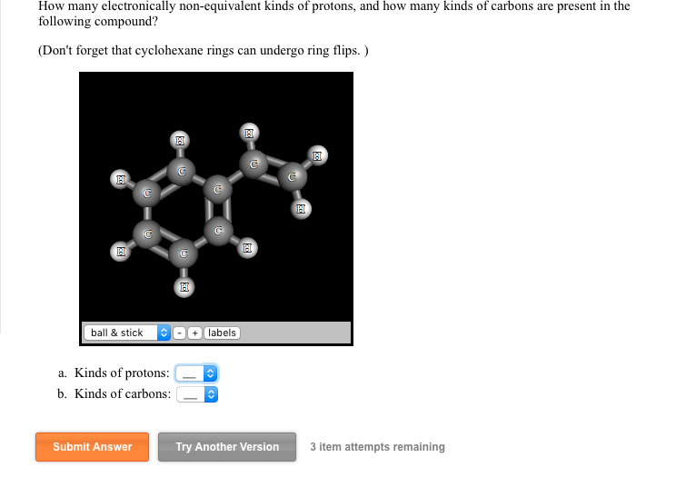 Solved How many electronically non-equivalent kinds of | Chegg.com