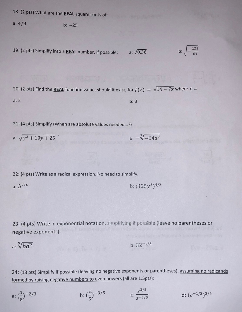 Solved 18 2 Pts What Are The REAL Square Roots Of A 4 9 Chegg solved-18-2-pts-what-are-the-real-square-roots-of-a-4-9-chegg