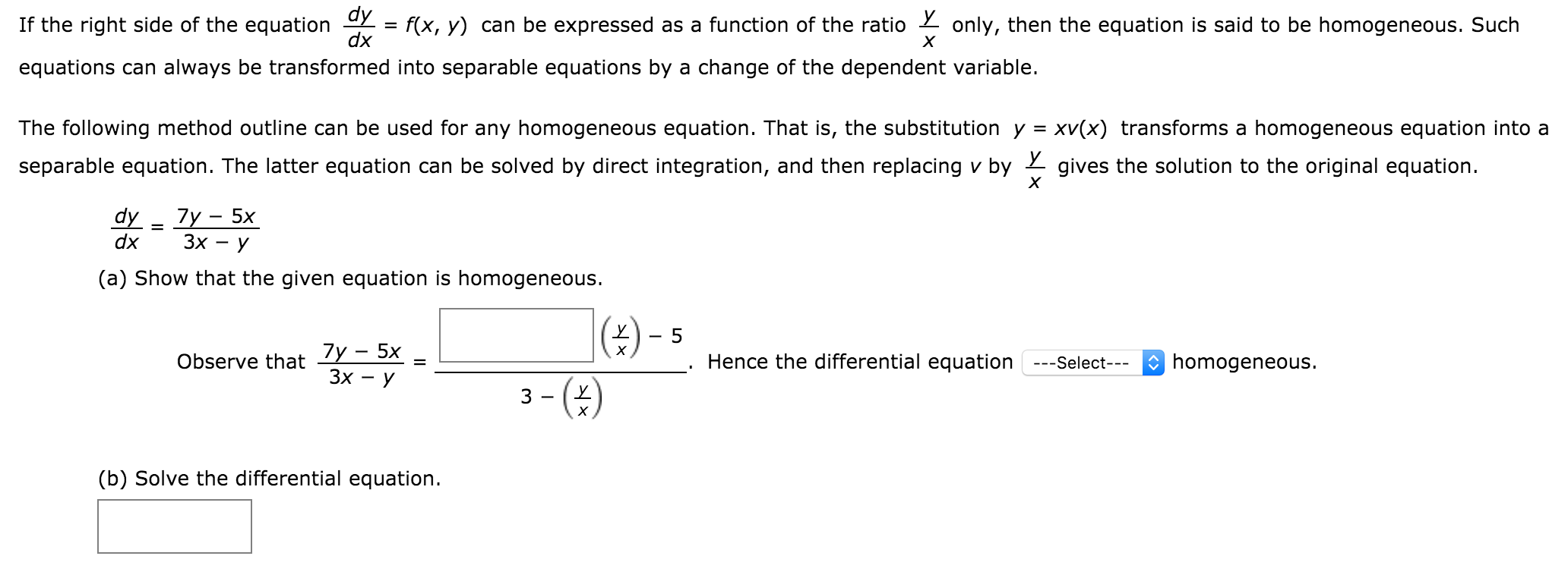 Solved: If The Right Side Of The Equation Dyr F(x, Y) Can ... | Chegg.com
