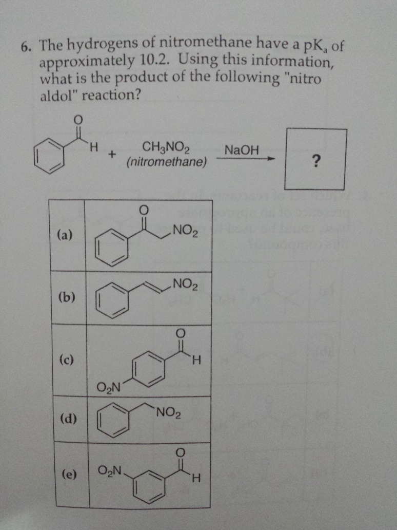 Solved The hydrogens of nitromethane have a pKa of approx. | Chegg.com
