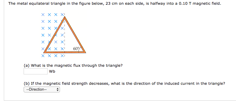 Solved The metal equilateral triangle in the figure below, | Chegg.com