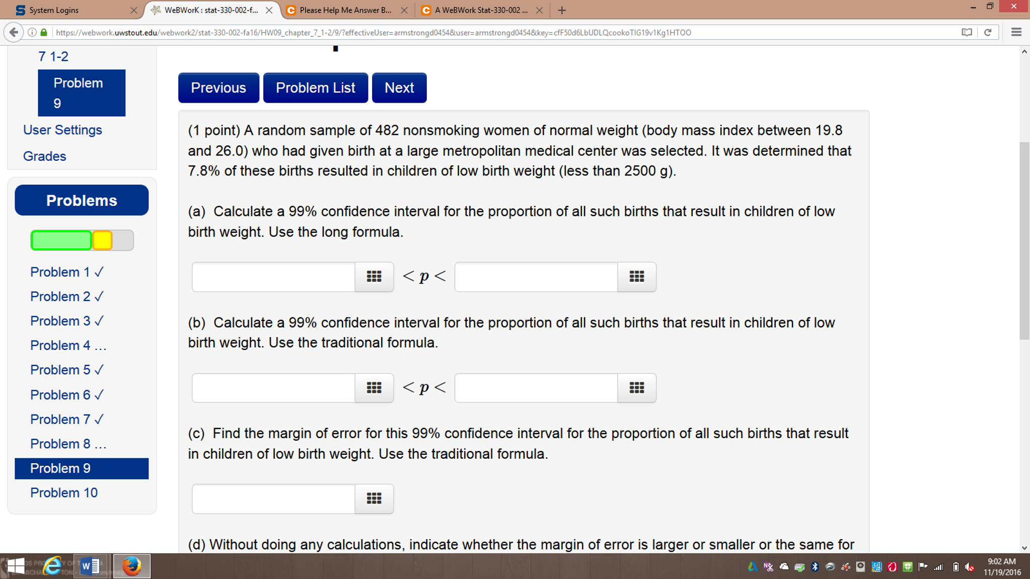 Solved S System Logins https://web stout, ed 7 1-2 Problem | Chegg.com