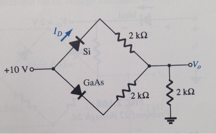 Solved Determine Vo and Id for the network | Chegg.com Solved Determine Vo and Id for the network | Chegg.com